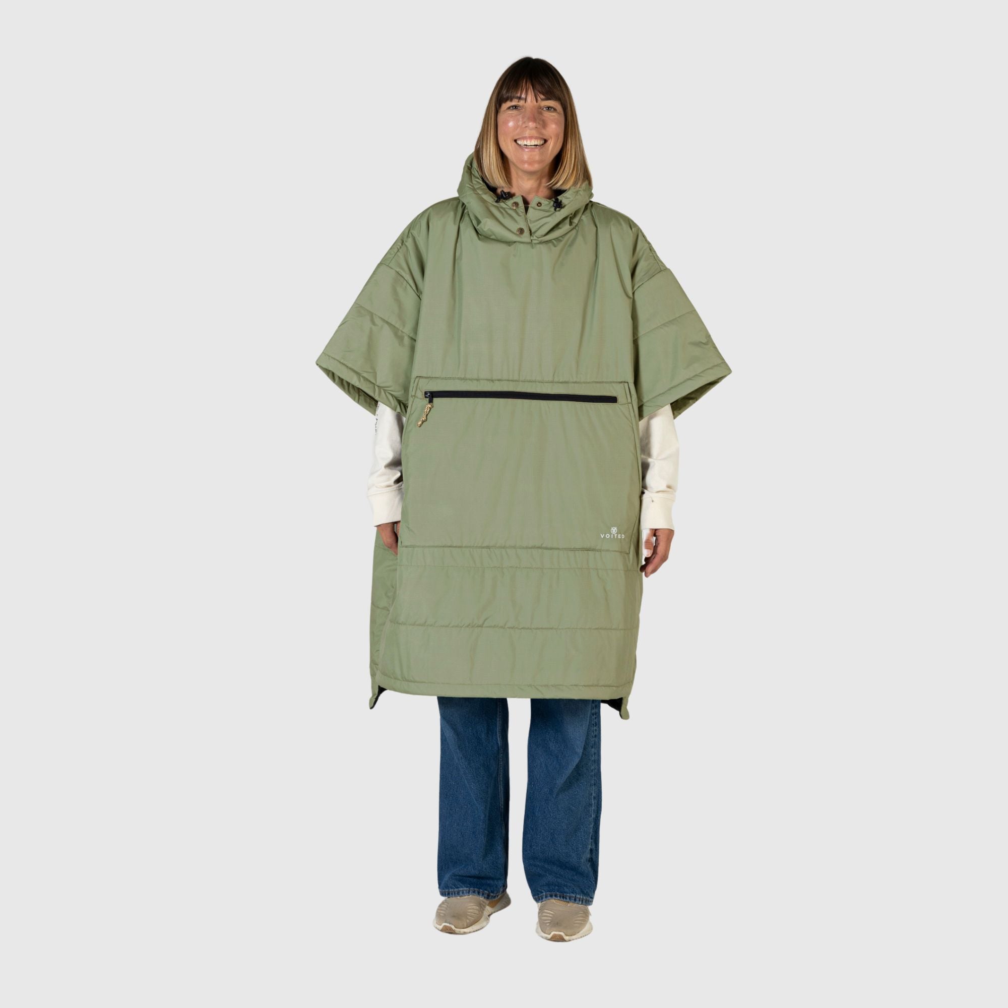 VOITED Poncho d'Extérieur 3ème Édition - Olive | Déperlant & Polyvalent ...